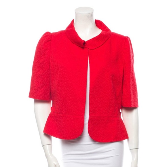 Fendi | Jackets & Coats | Fendi Vintage Red Jacket With Gold Accents On ...